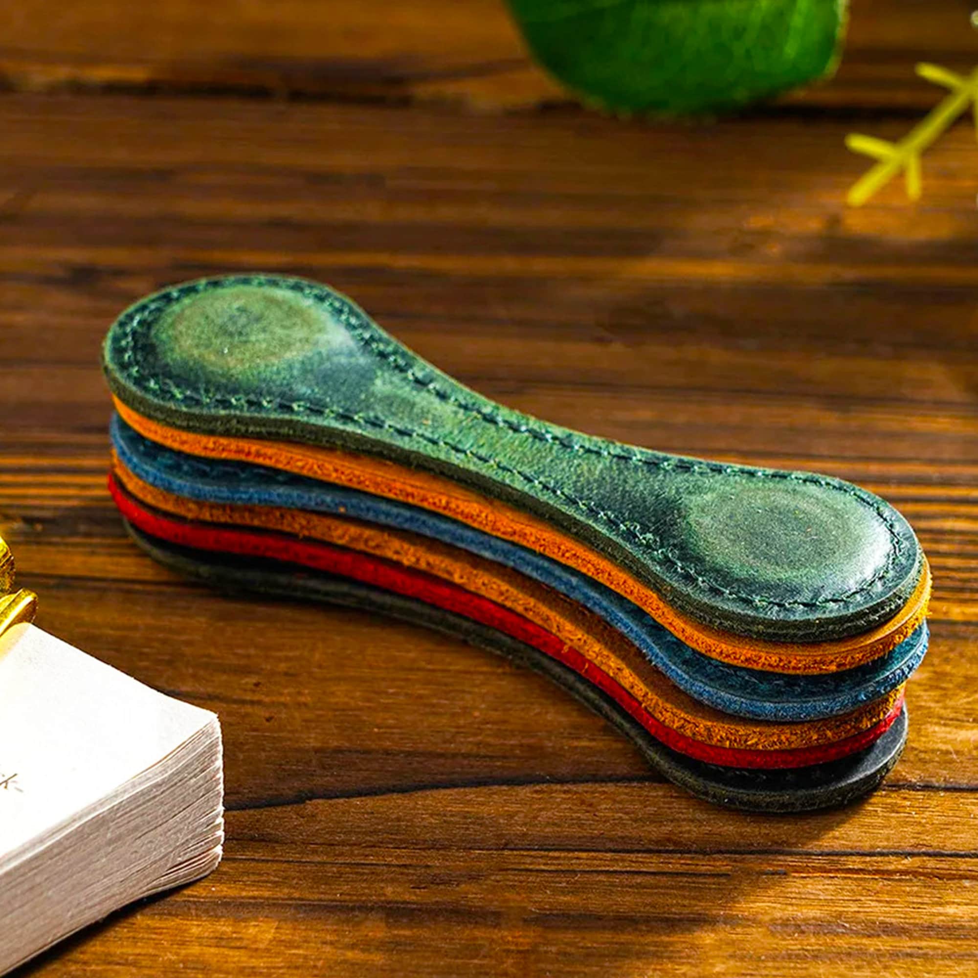 Customized Leather Magnetic Bookmark, Personalized Leather Bookmark ...