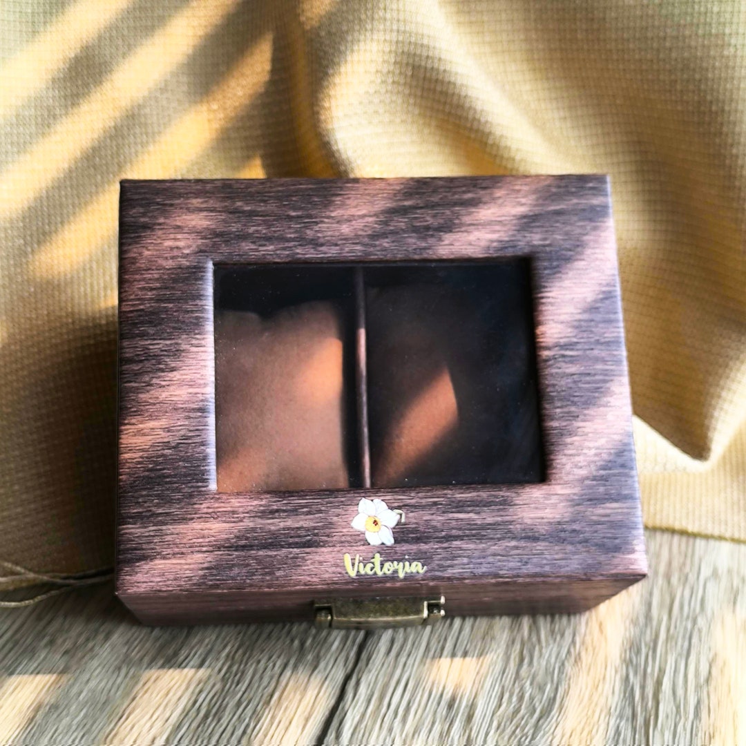 Custom Wooden Square Double Swatch Box, Carved Jewelry Boxes, Custom ...