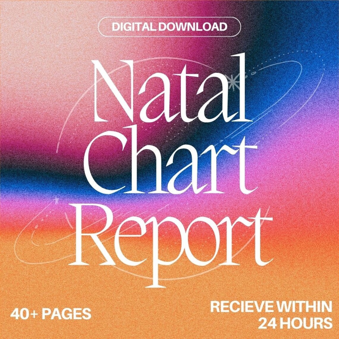 Personalized Natal Chart Astrology Report + 12-month Timeline (digital ...
