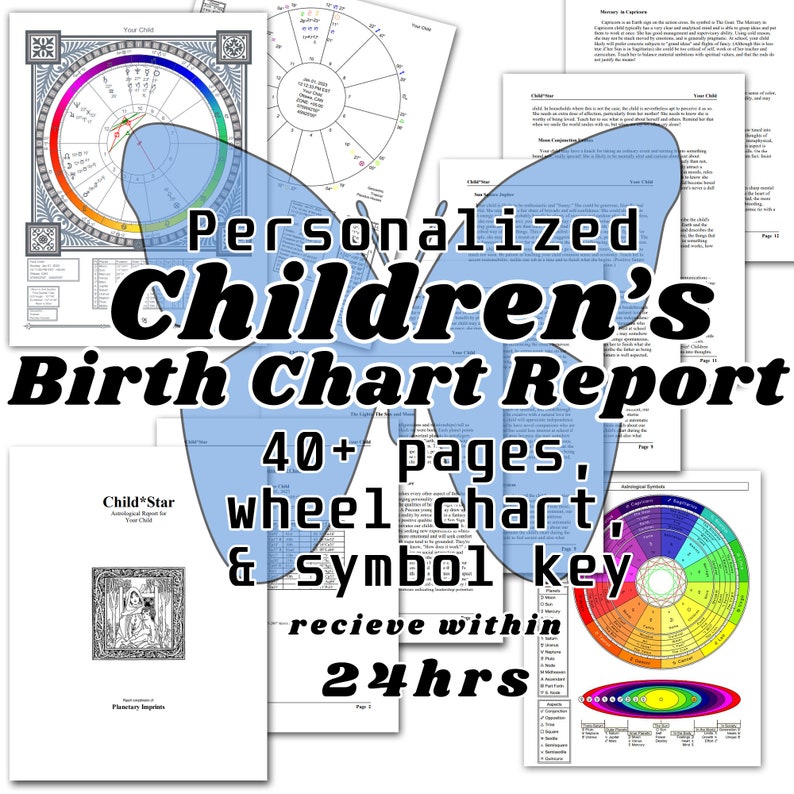 Astrology Birth Chart Report for Children Natal Chart - Etsy
