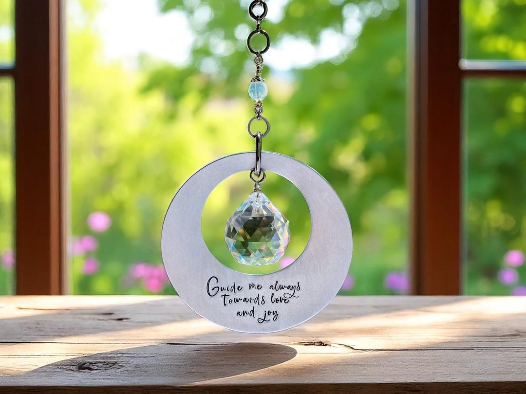 Personalized Sun Catcher Prism With Hand-stamped Message. - Etsy