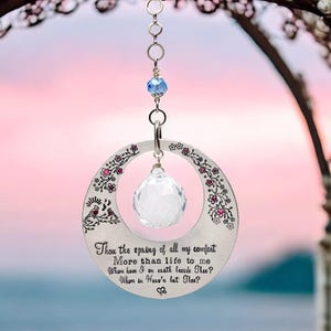 Memorial Sun Catcher With Hymn Verse - Etsy