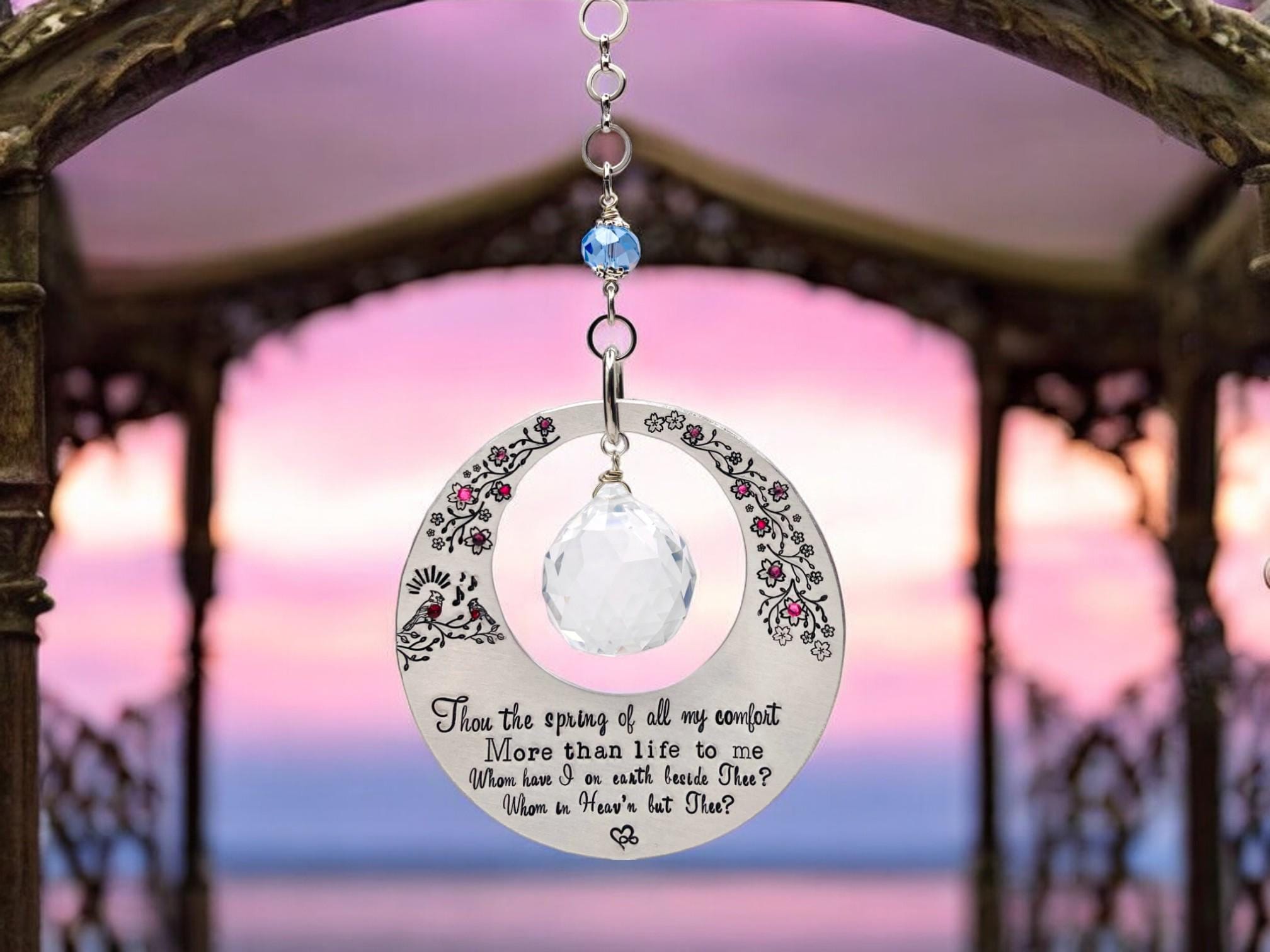 Memorial Sun Catcher With Hymn Verse - Etsy