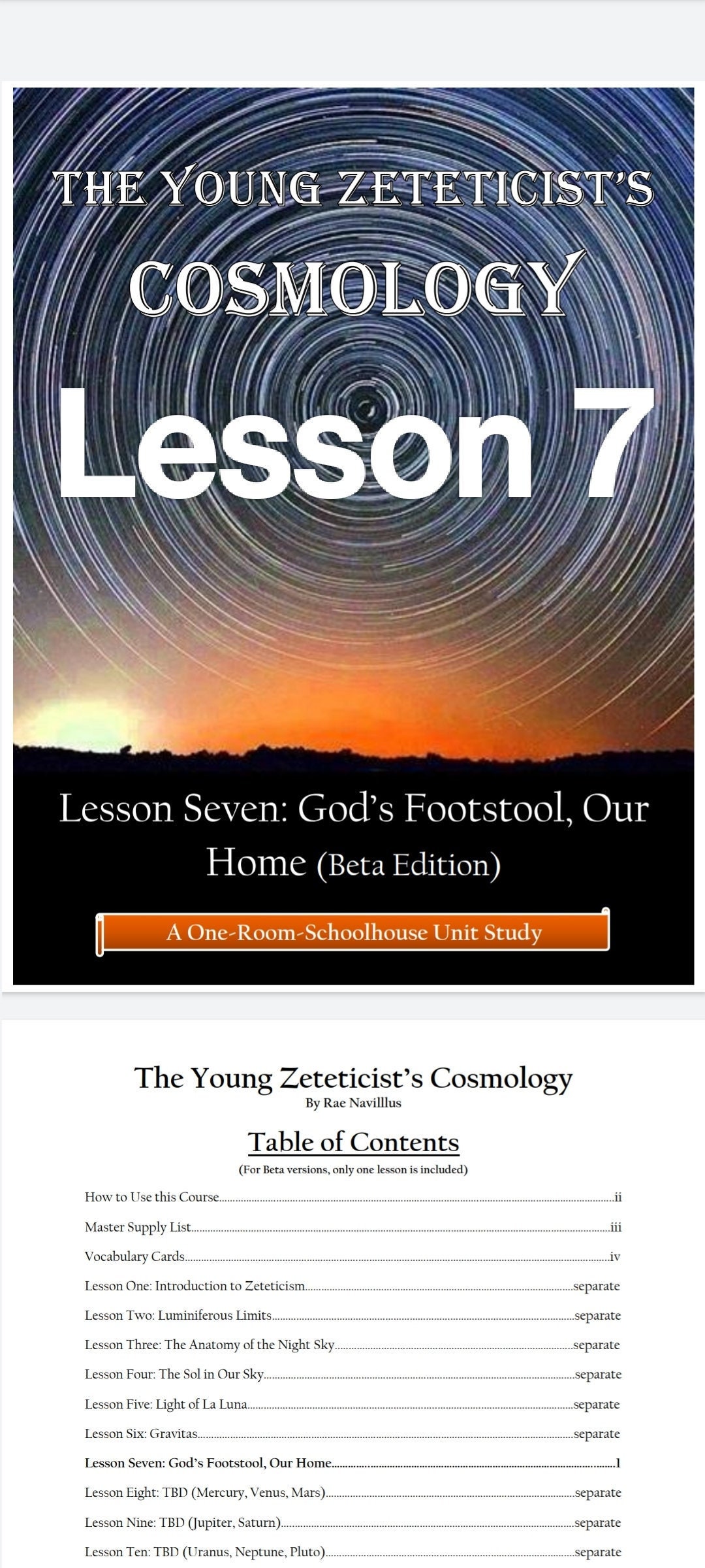 Lesson Seven: God's Footstool, Our Home (beta Edition) - the Young ...