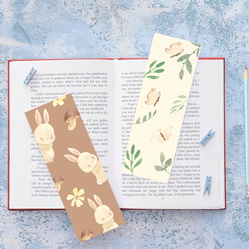 Printable Bookmarks, Digital Download, Digital Print Bookmarks ...