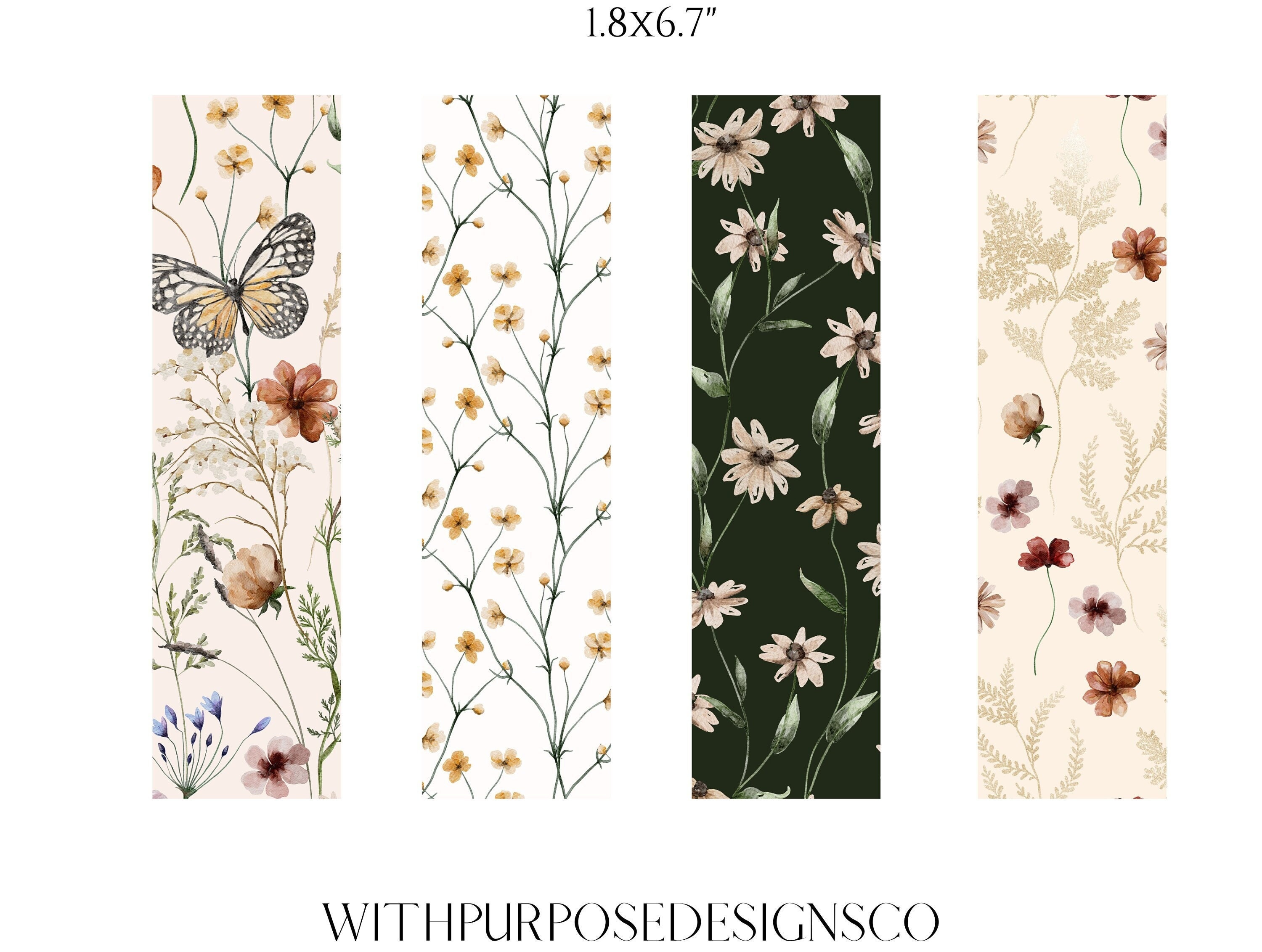 Printable Bookmarks, Digital Download, Digital Print Bookmarks ...