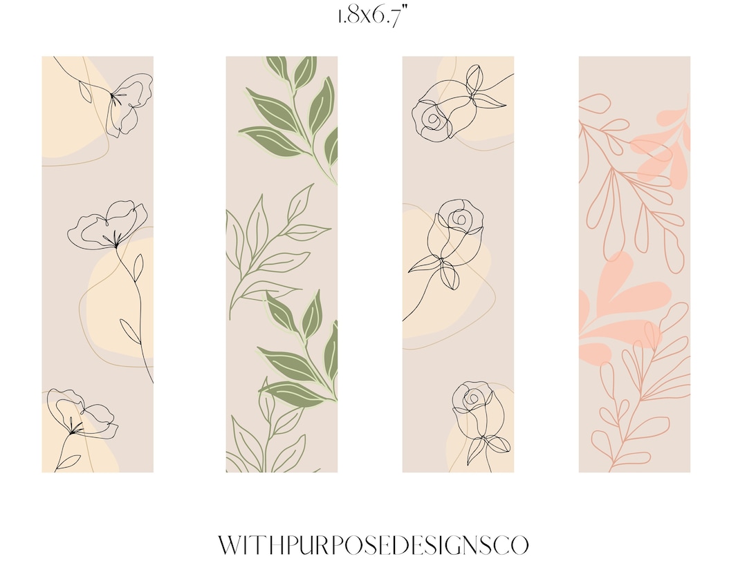 Printable Bookmarks, Digital Download, Digital Print Bookmarks ...