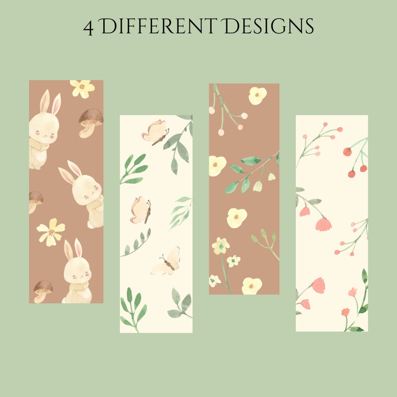 Printable Bookmarks, Digital Download, Digital Print Bookmarks ...