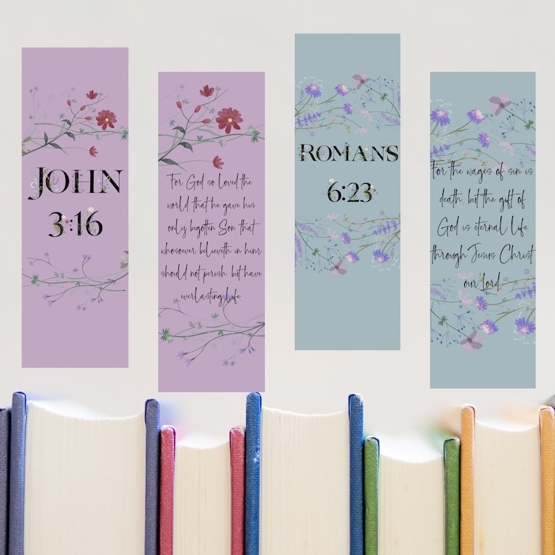 Bible Verse Printable Bookmark Set Digital Download - Etsy