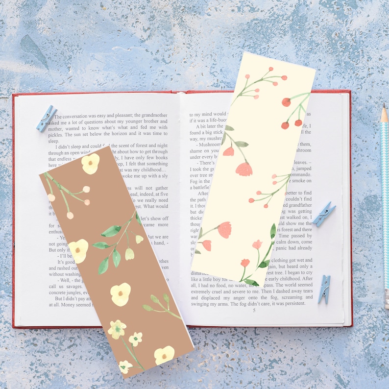 Printable Bookmarks, Digital Download, Digital Print Bookmarks ...