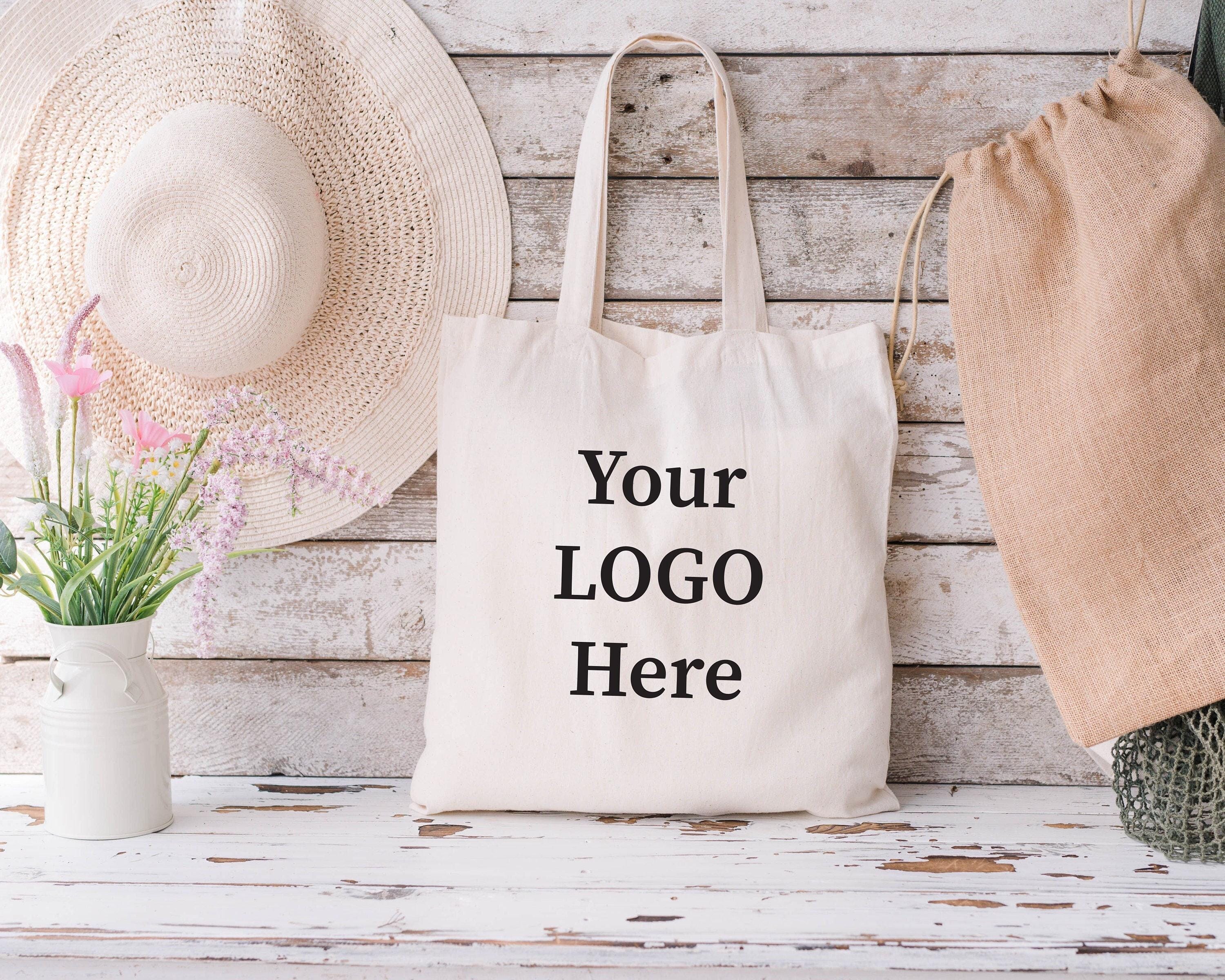 Custom Logo Cotton Tote Bags, Personalized Trade Show Gift - Etsy