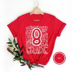 8th Grade Shirt, 8th Grade Typography T-shirt, Eighth Grade Teacher ...