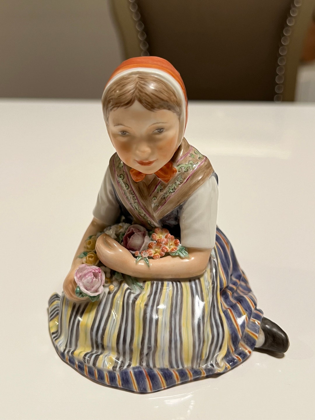 Royal Copenhagen 12417 RC Flower Girl in National Dress From Slesvig 10 ...