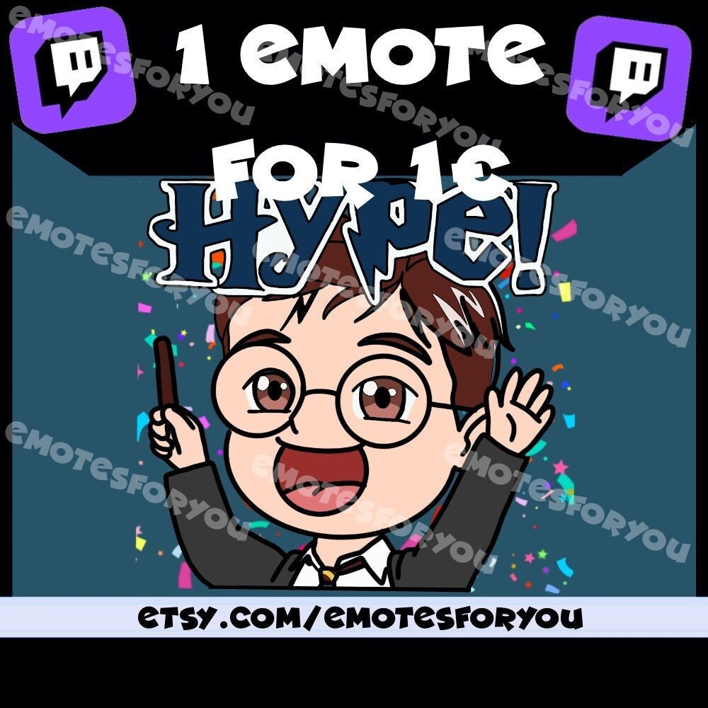 1 Emote for 1. H.potter Twitch Emote Hype for Streaming - Etsy