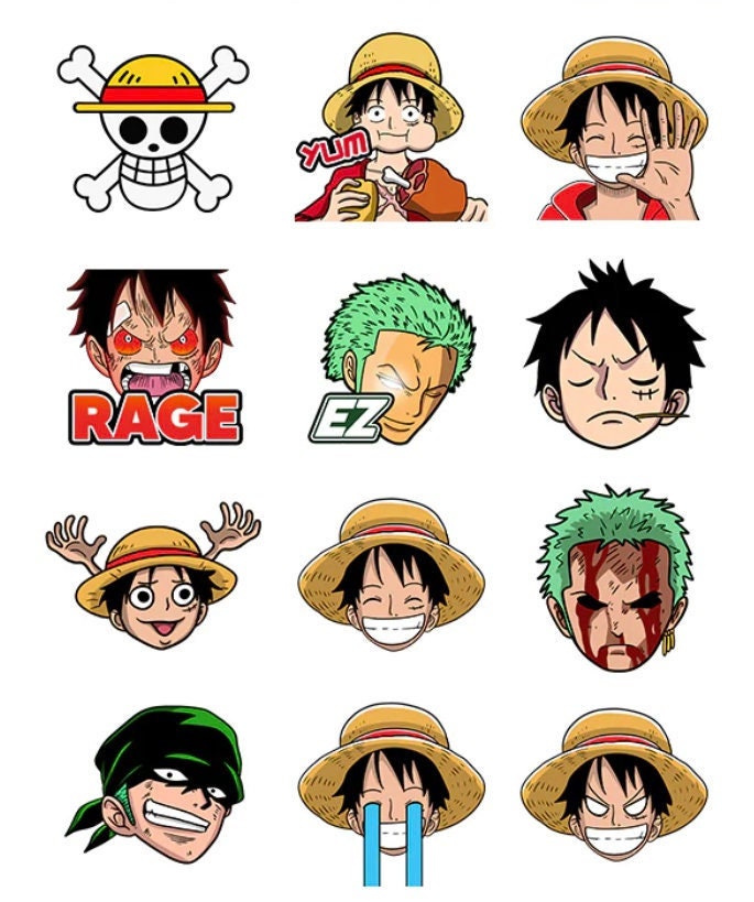 One Piece 12 Twitch Emote Pack - Etsy