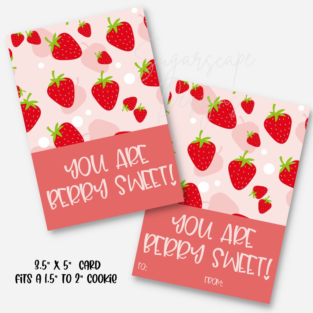 You Are Berry Sweet Valentine's Day 3.5x5 INSTANT DIGITAL DOWNL0AD ...