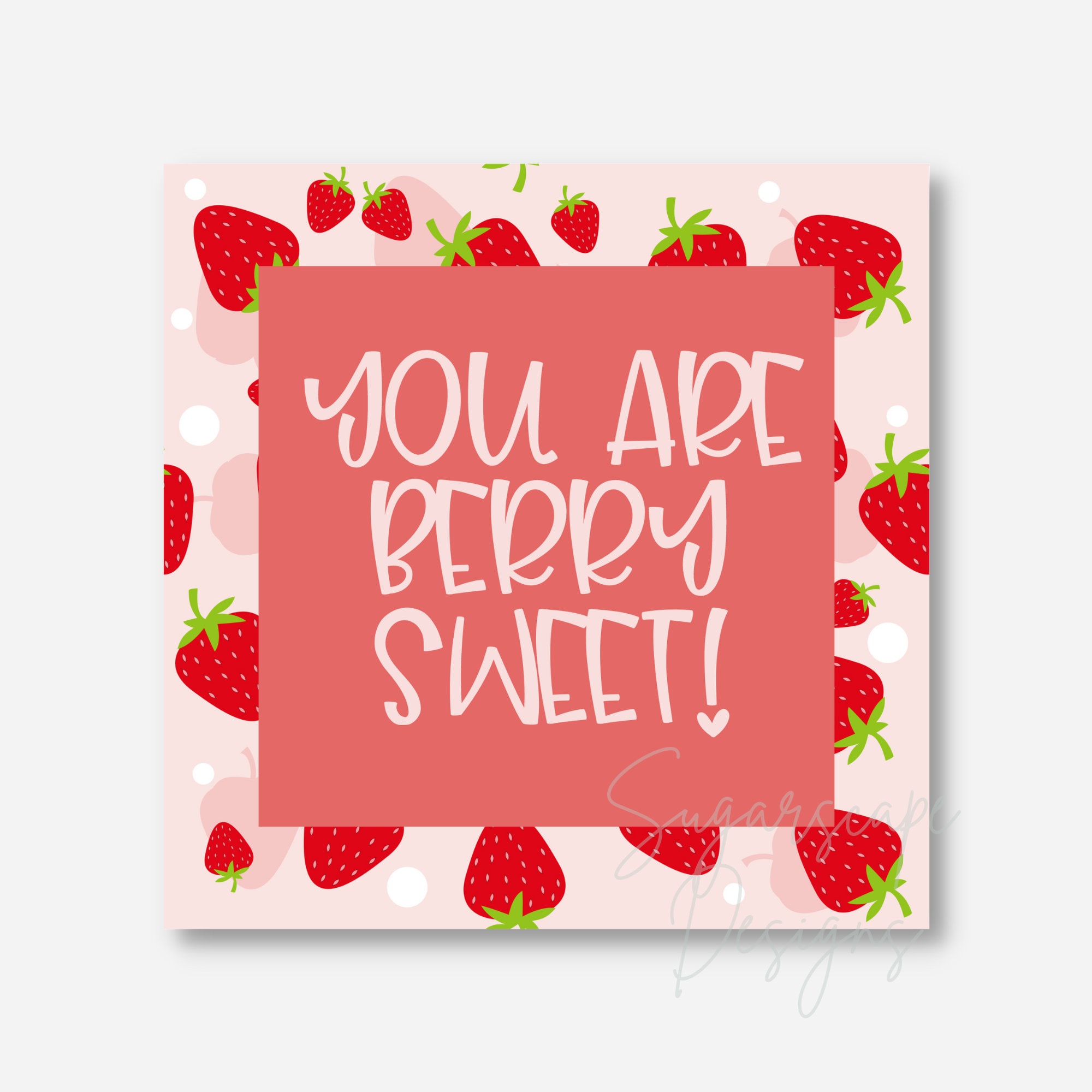 You Are Berry Sweet Valentine's Day 2x2 INSTANT DIGITAL DOWNL0AD Tag - Etsy
