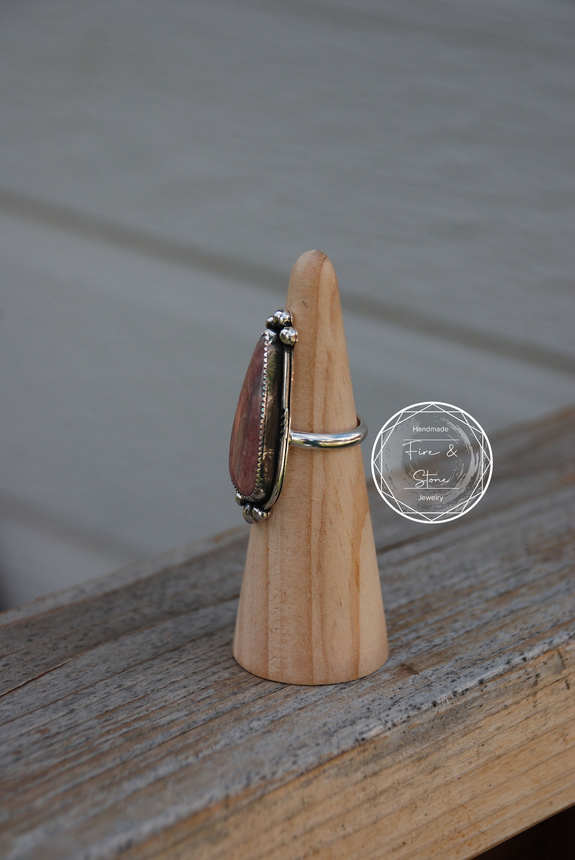 Pink Opal Ring Handmade With Sterling Silver a One-of-a-kind Ring - Etsy