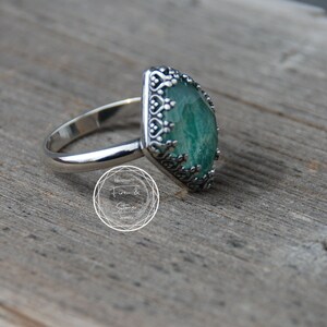 Amazonite Ring, Handmade With Sterling Silver and a Diamond Shaped ...