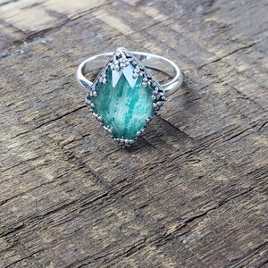 Amazonite Ring, Handmade With Sterling Silver and a Diamond Shaped ...