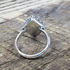 Amazonite Ring, Handmade With Sterling Silver and a Diamond Shaped ...