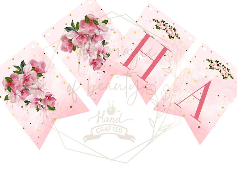 Magnolia Party Decor *instant Download* Party Banner - Birthday Party ...