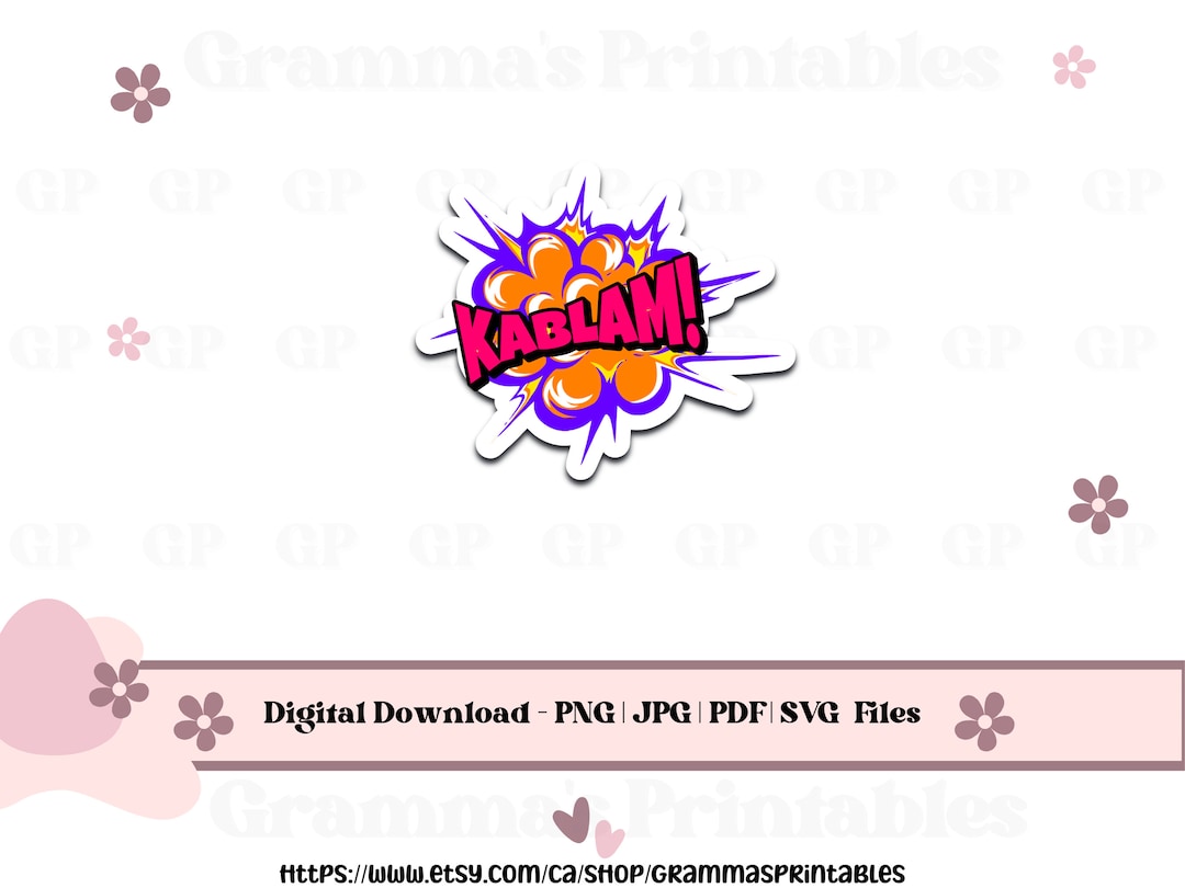 Comic Book Sound Effects Printable Photo Booth Props Burst - Etsy Australia