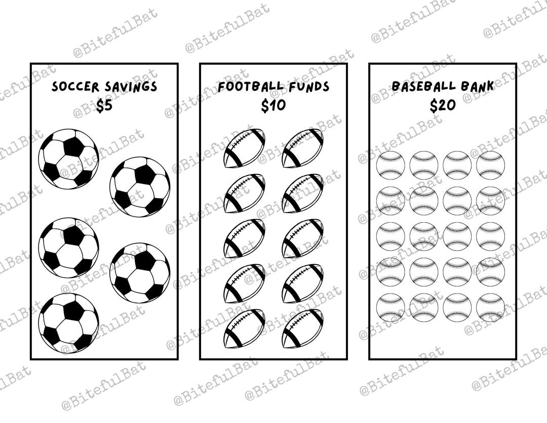 Sports Kids Saving Challenge, Digital Savings Challenge, Savings ...