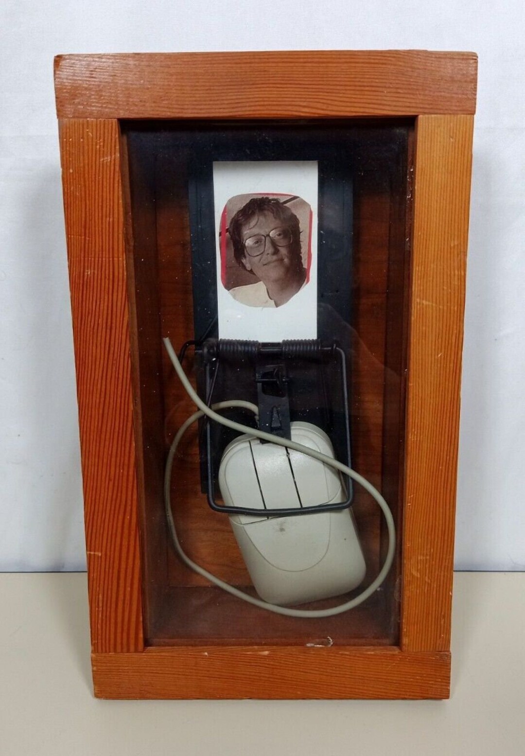 Vintage Unique Novelty Shadow Box Bill Gates Microsoft Rat Trap ...