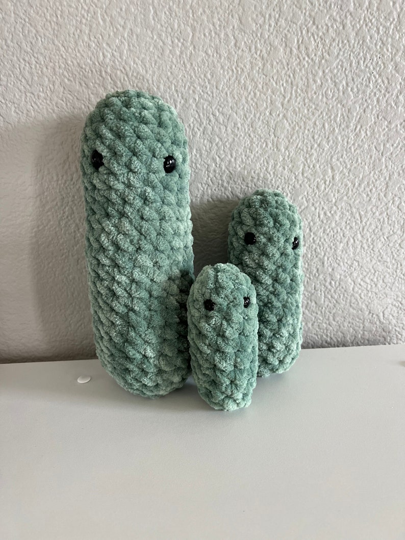 3 Different Sized Crochet Pickles | Amigurumi Plushy | Mini Pickle ...