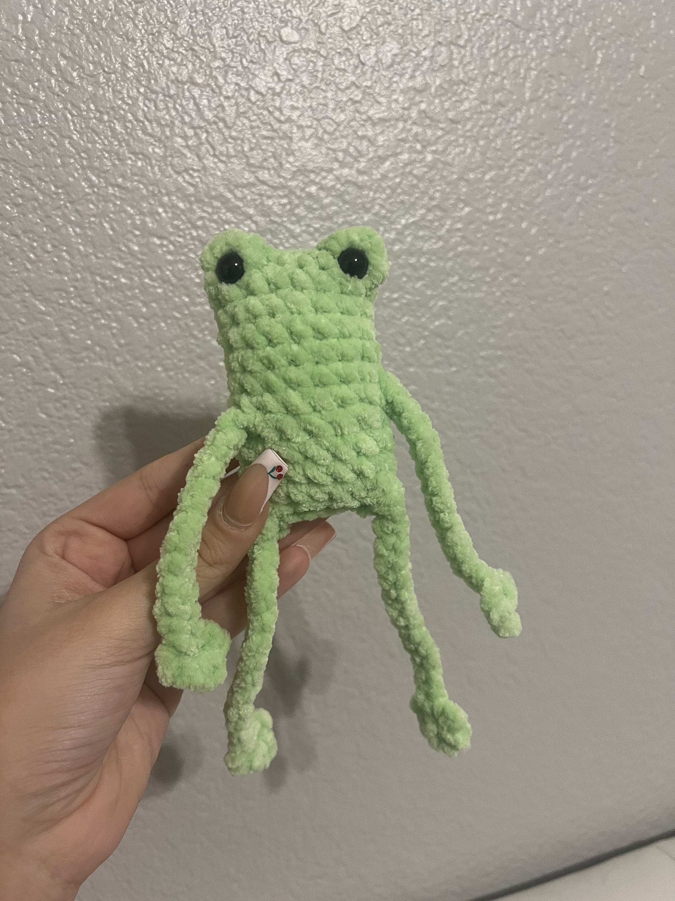 Crochet Amigurumi Leggy Frog Pink Frog Green Frog Crochet Long Leg Frog ...