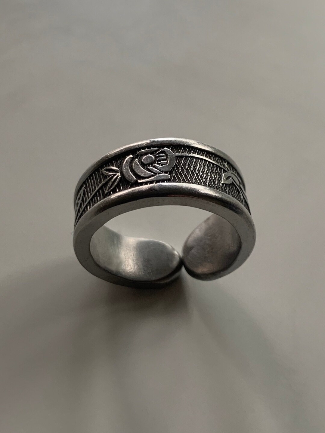 Flower Spoon Ring - Custom Size Recycled Vintage Handmade Jewellery - Etsy