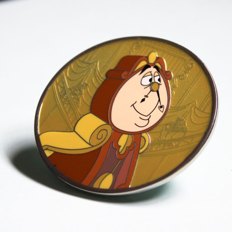 Cogsworth Enchanted Profile Fantasy Pin - Etsy