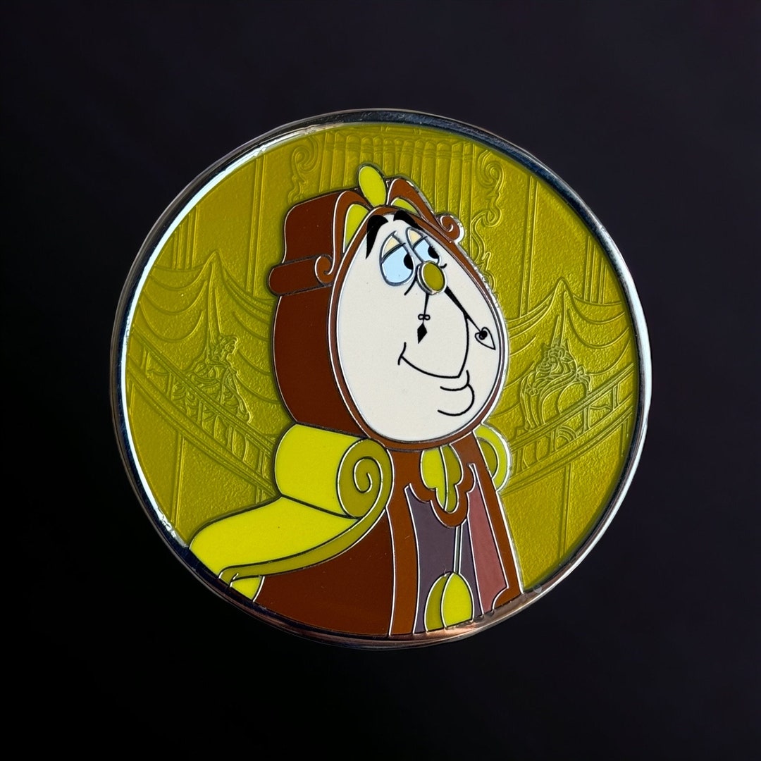 Cogsworth Enchanted Profile Fantasy Pin - Etsy