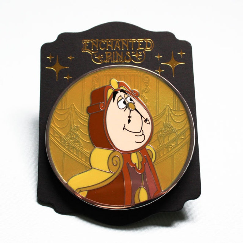 Cogsworth Enchanted Profile Fantasy Pin - Etsy