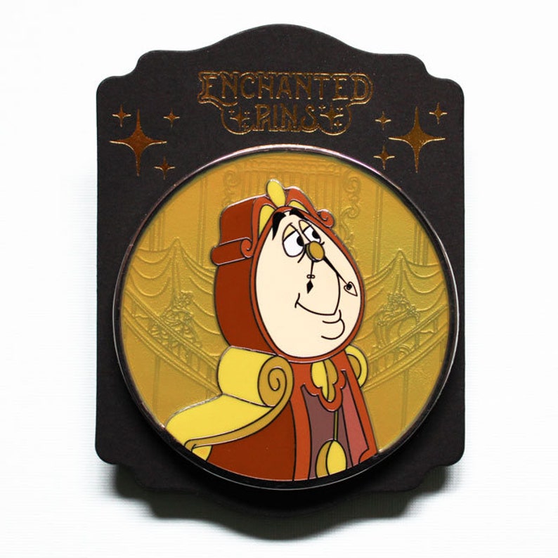 Cogsworth Enchanted Profile Fantasy Pin - Etsy