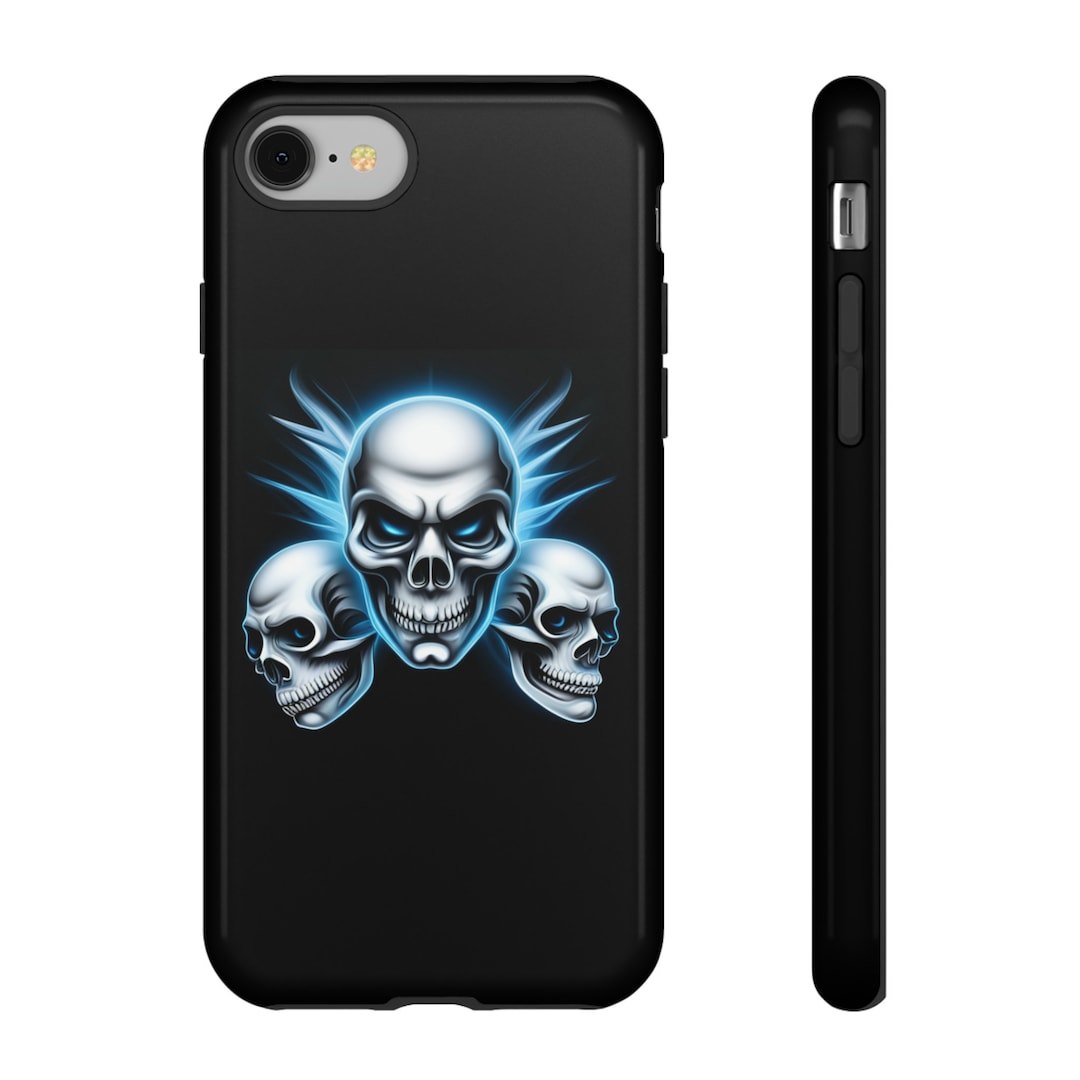 Premium Flora Head Trio Unique Skeleton iPhone Case Design With Black ...