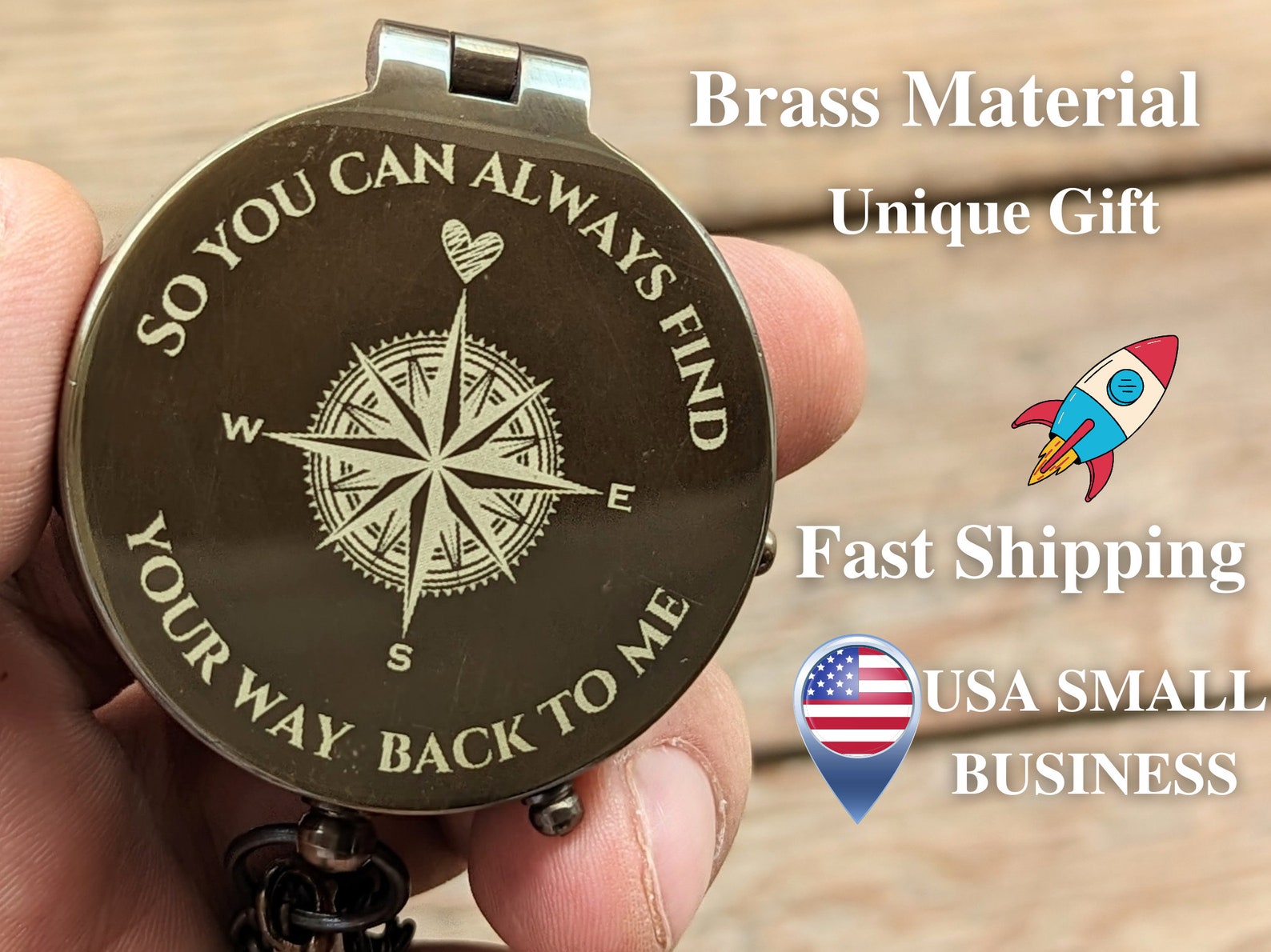 Personalized Compass Gift for Him Anniversary Gifts for - Etsy