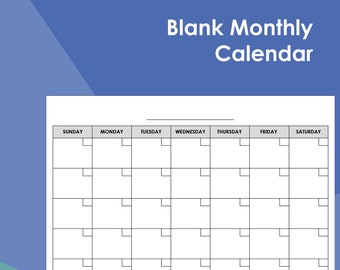 2023 Calendar PDF, Printable Blank Monthly Calendar 2023 With Sunday ...