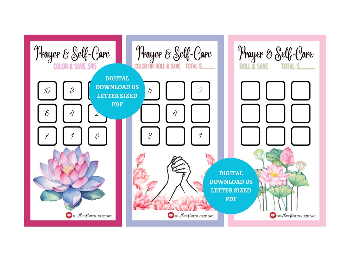 Self-care Mini Savings Challenges I Loving Yourself | English and ...