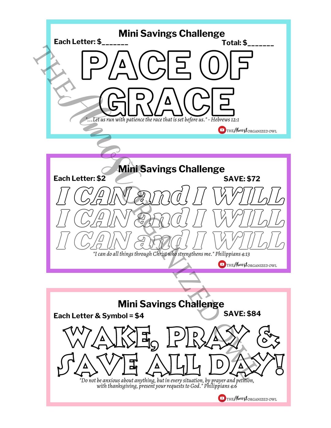 Make Saving Fun With Inspirational Quotes Mini Savings Challenge | Low ...