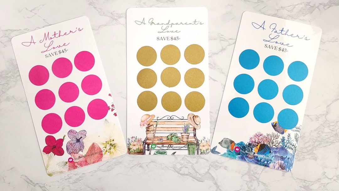 A Love Scratch and Save Challenge A6 and A5 Sizes - Etsy