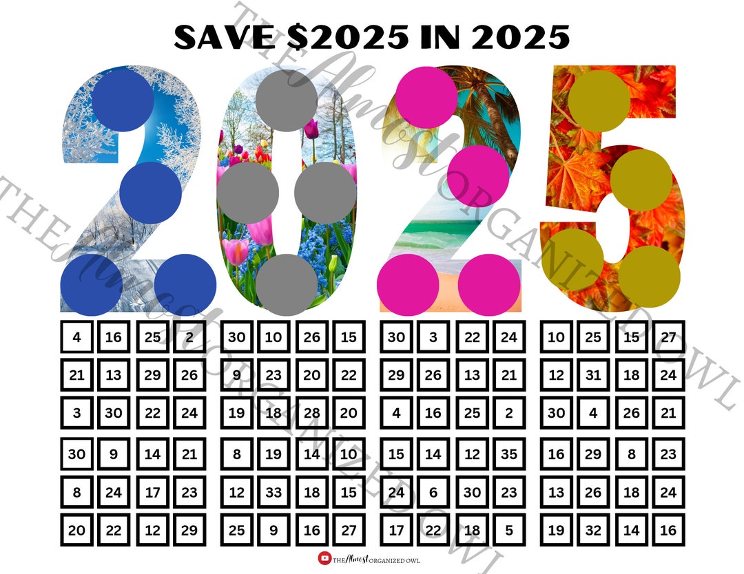 Save 2025 in 2025 SCRATCH OFF Savings Challenge | PHYSICAL Product ...