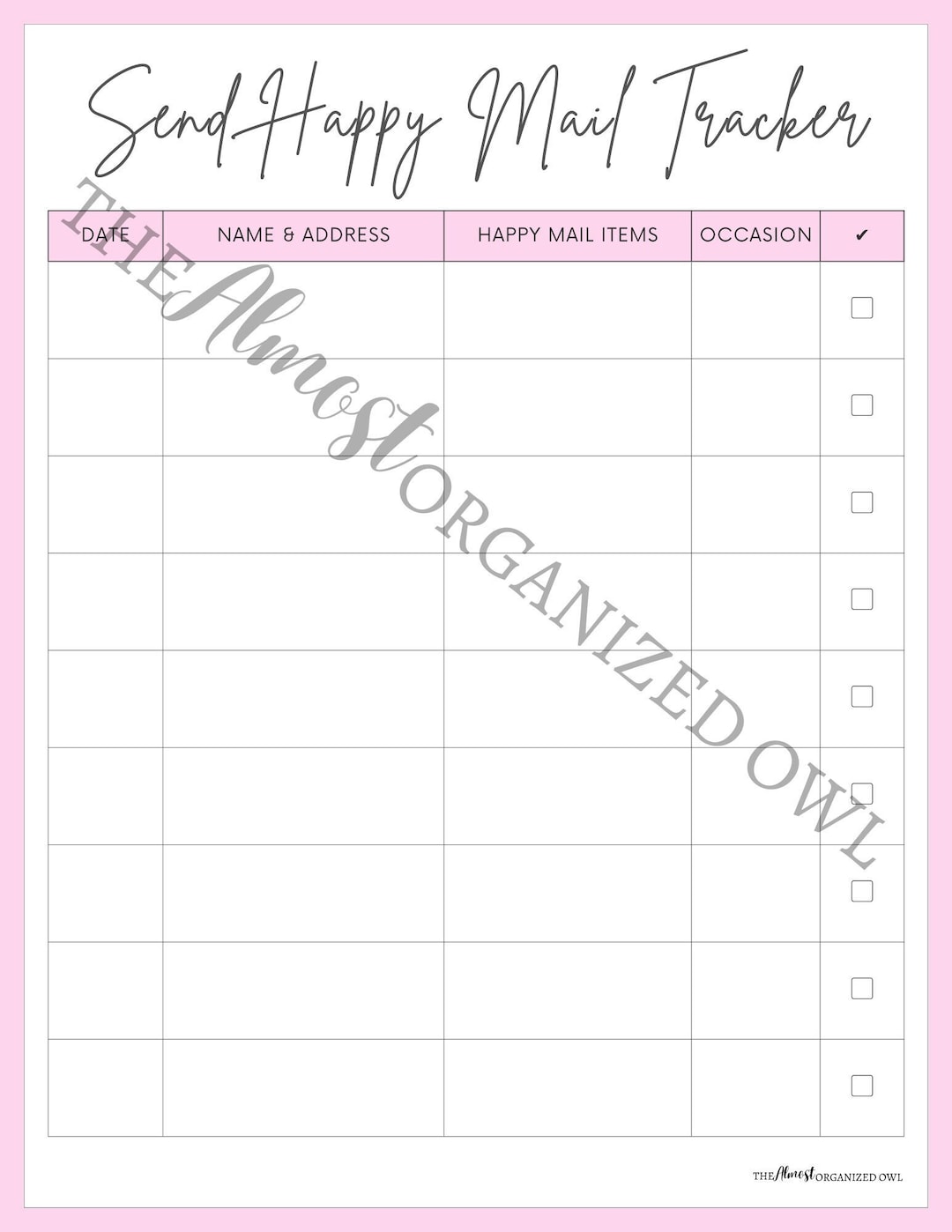 Send Happy Mail Tracker - Etsy