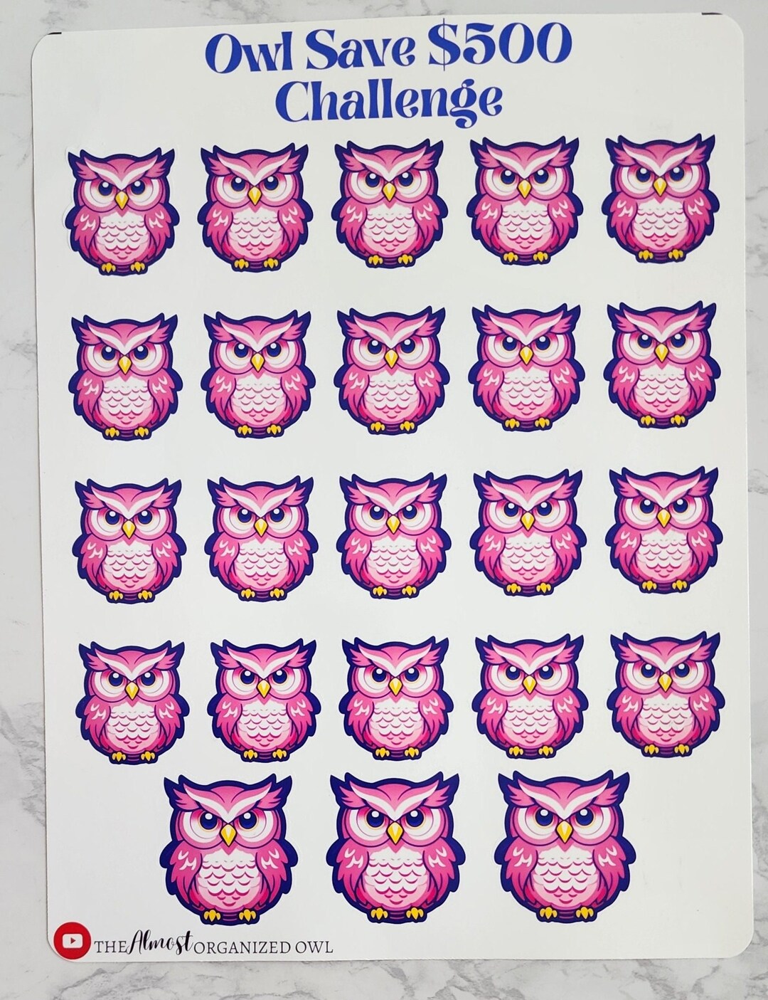 Owl Save 500 Owl Sticker Sheet | PHYSICAL PRODUCT || Check Description ...