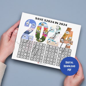 Save 2024 in 2024 Savings Challenge | Printable PDF | DIGITAL DOWNLOAD ...