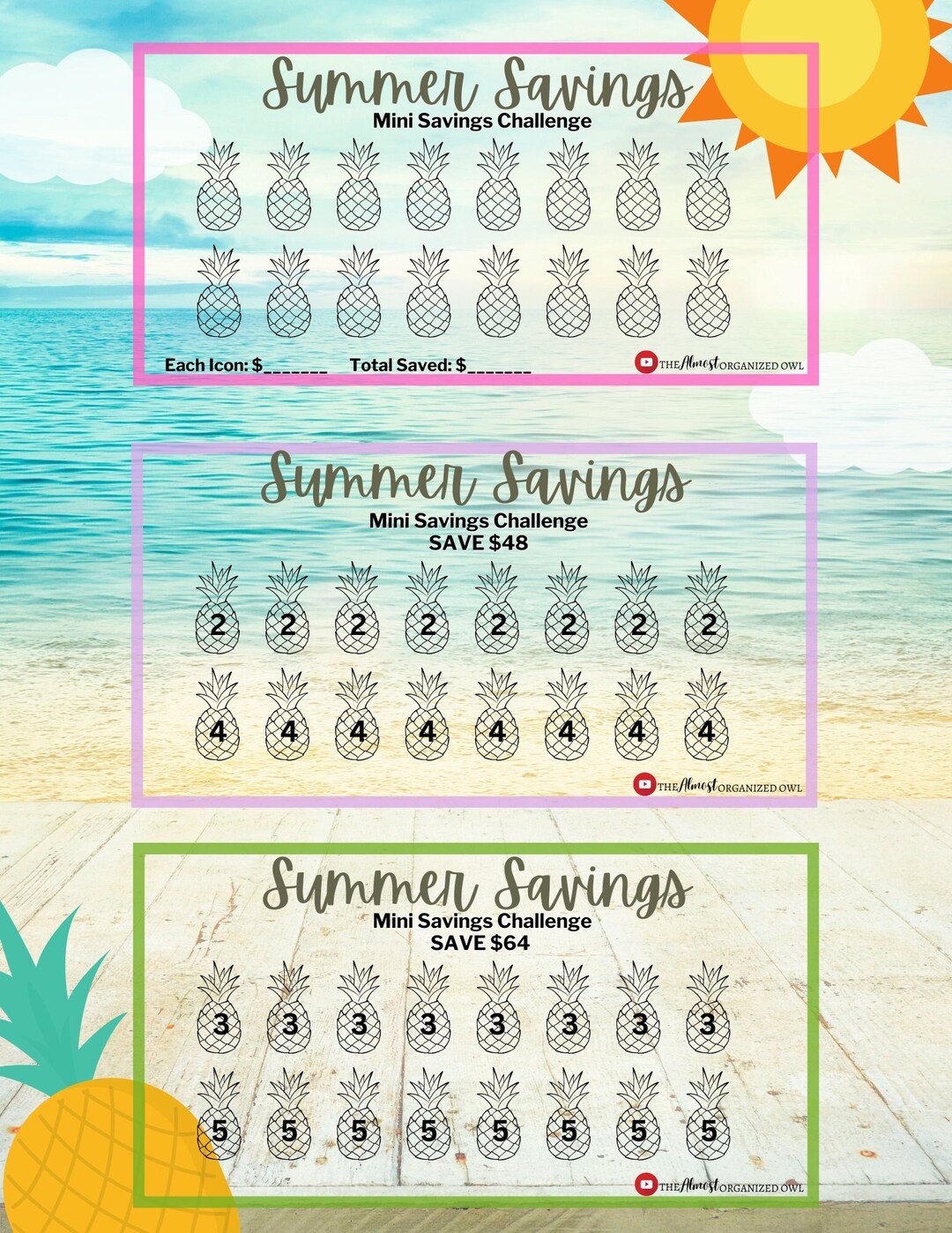 Summer Savings Mini Savings Challenge | DIGITAL DOWNLOAD - Etsy