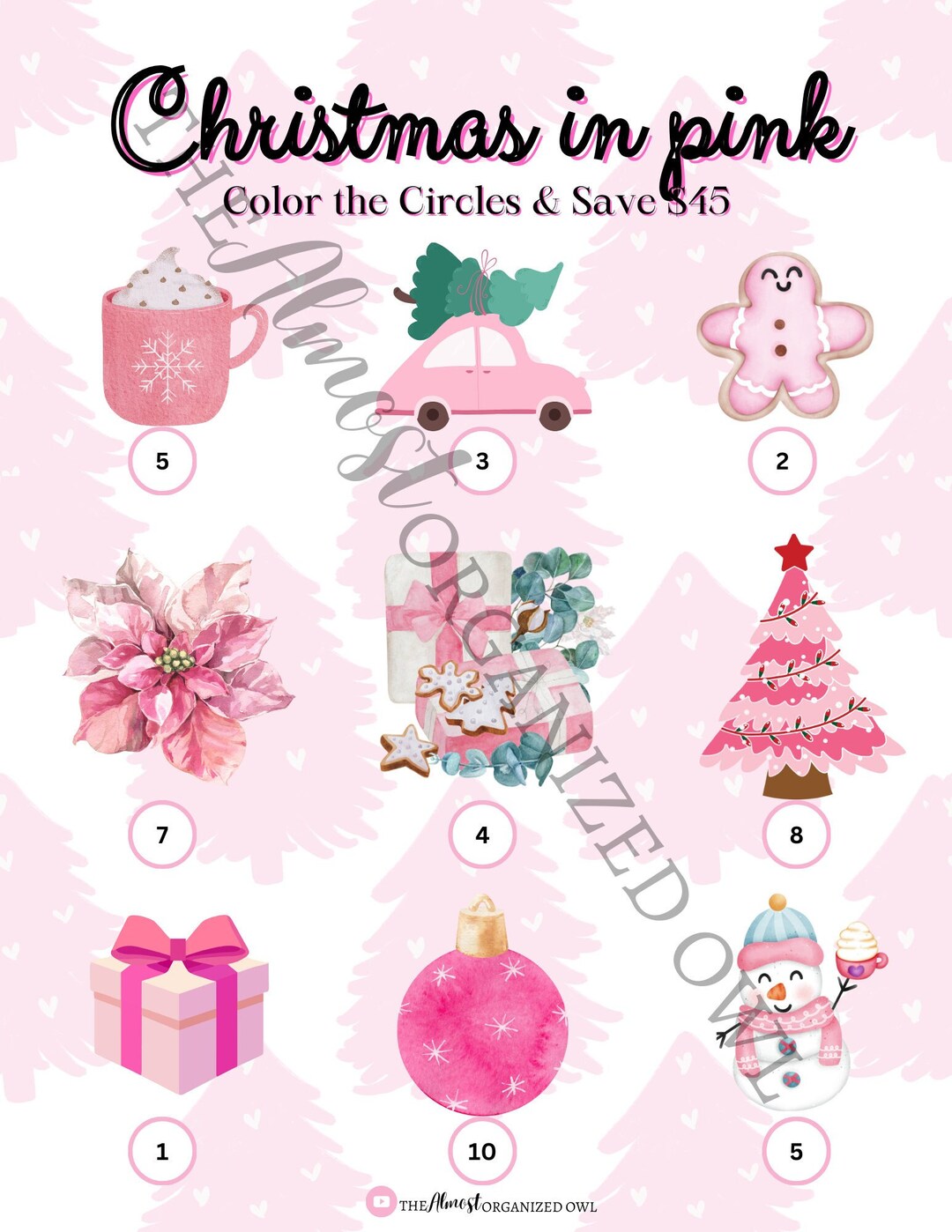Christmas in Pink Mini Savings Challenge | Printable PDF | DIGITAL ...