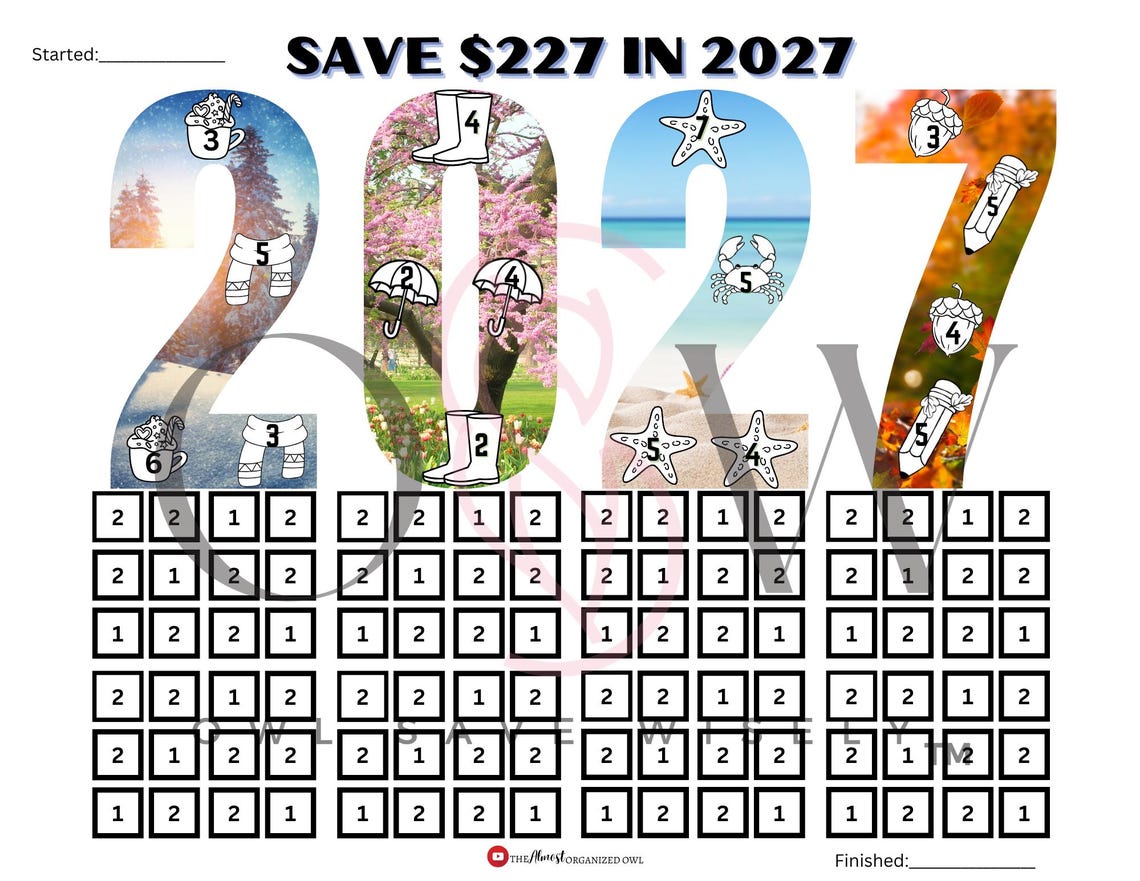 Save 2027 in 2027 AND Save 227 in 2027 Savings Challenges | Two ...
