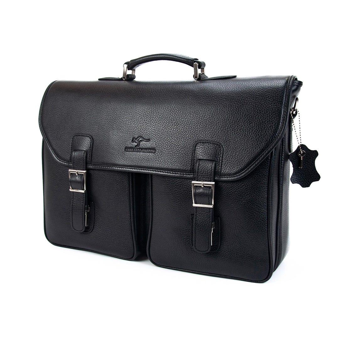 Genuine Cow Leather Laptop Briefcase, Handmade Lawyer Bag - Etsy
